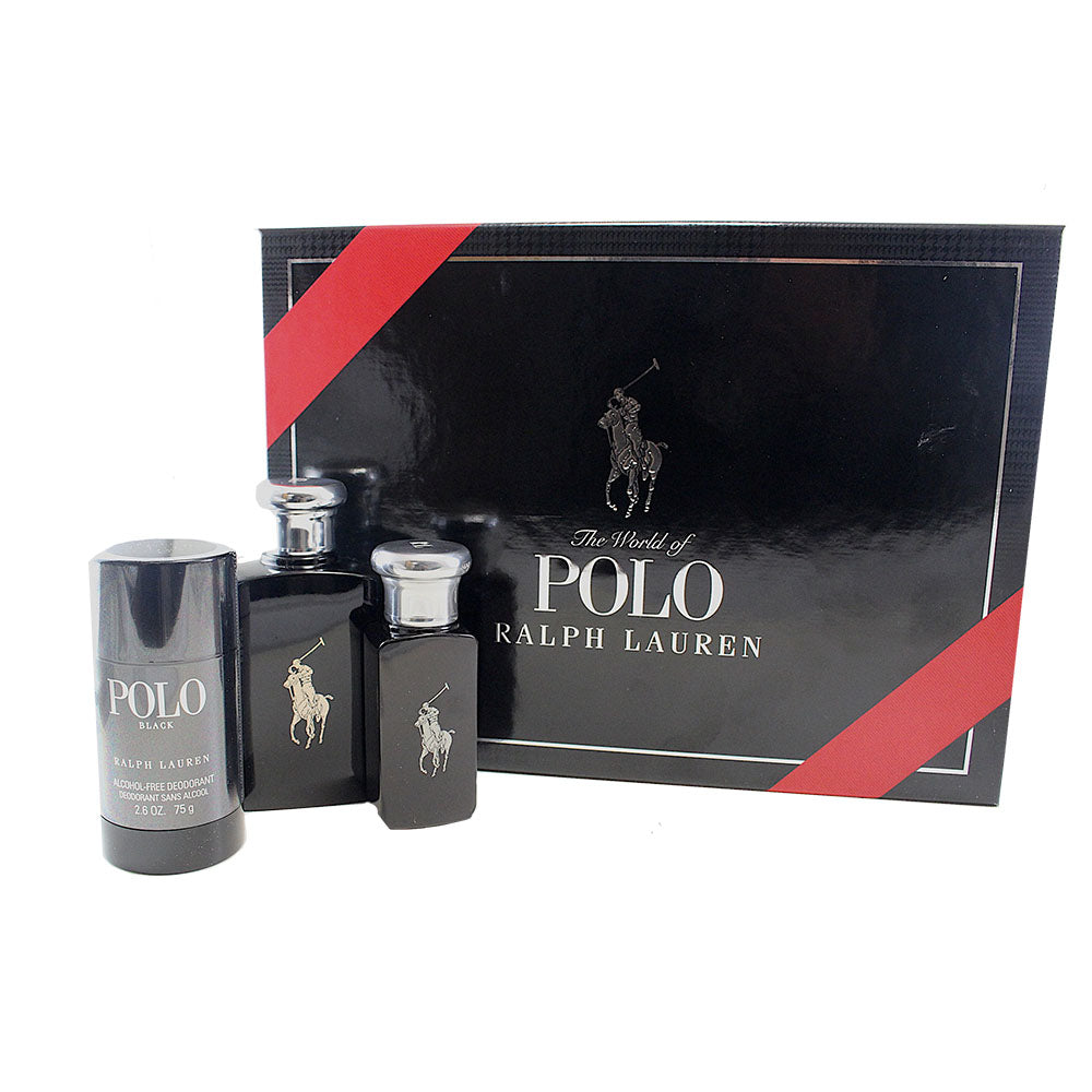Polo Black Cologne 3 Pc. Gift Set by RALPH LAUREN | 99Perfume.com